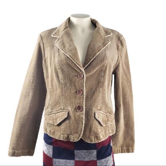 Sonoma | Jackets & Coats | Sonoma Corduroy 3 Button Crop Jacket Stretch Front Flap Pockets ...